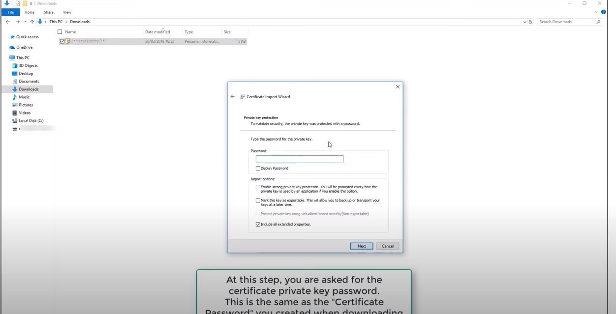 Как установить PersonalSign с помощью Windows Certificate Importer (WCI)