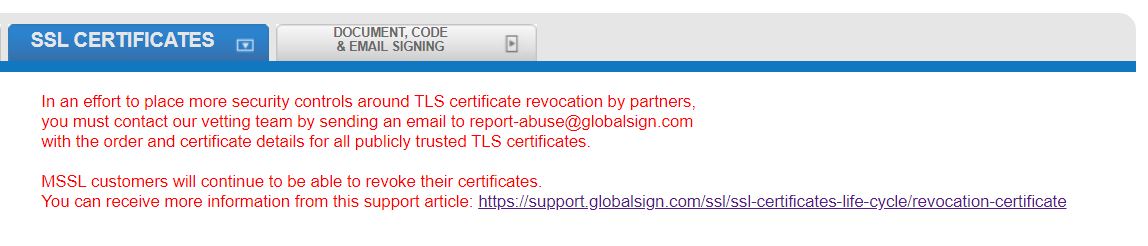 Revocation Of Ssl Certificate Revocation Of Ssl Certificate Globalsign Support